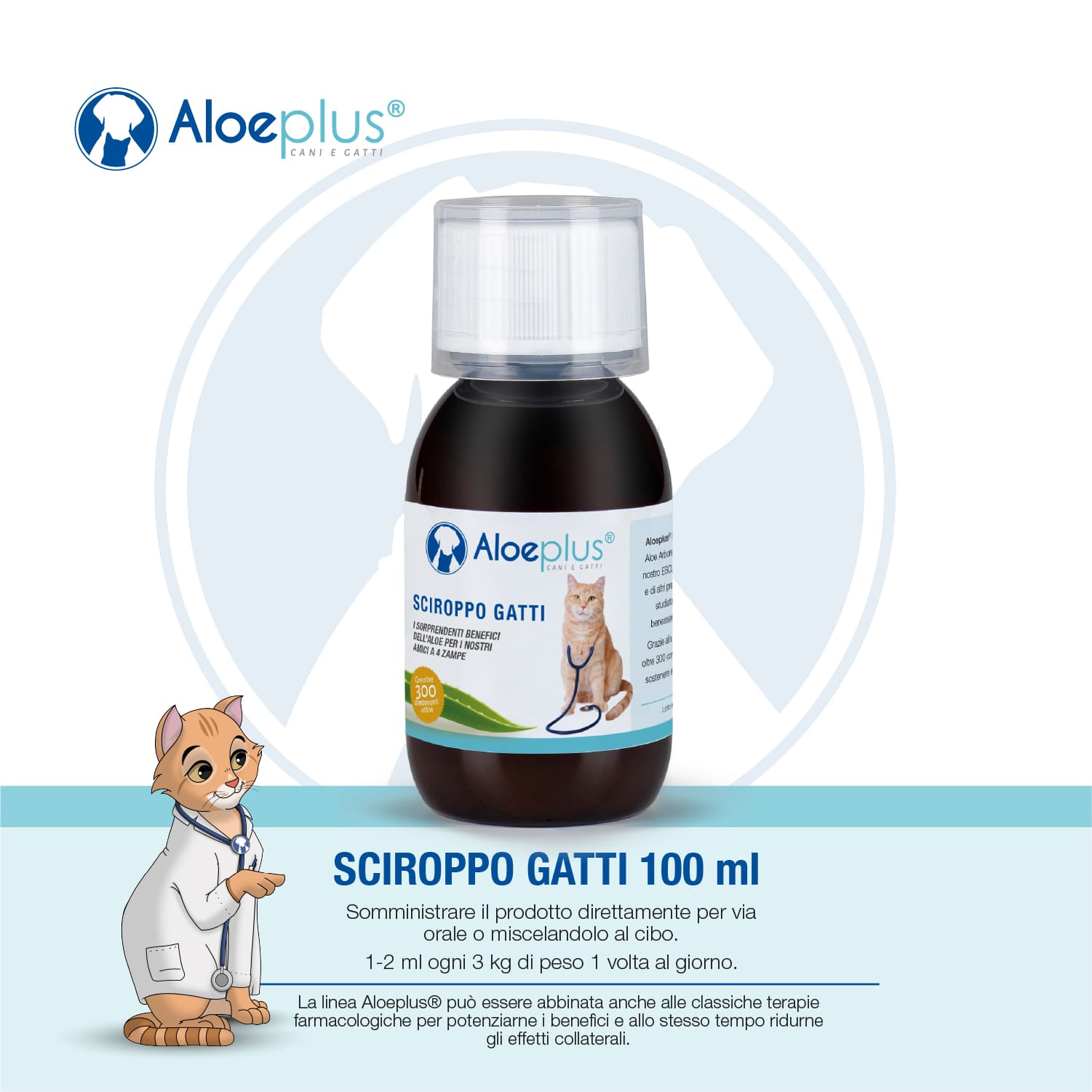 Aloeplus Sciroppo Gatti 100 ml - Aloeplus cani e gatti